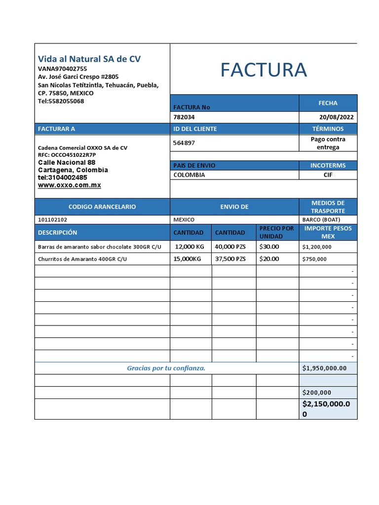 Factura Comercial | PDF