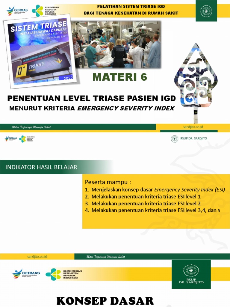 Materi 7 - Penentuan Level Triase Pasien Igd Menurut Esi | PDF | Sains ...