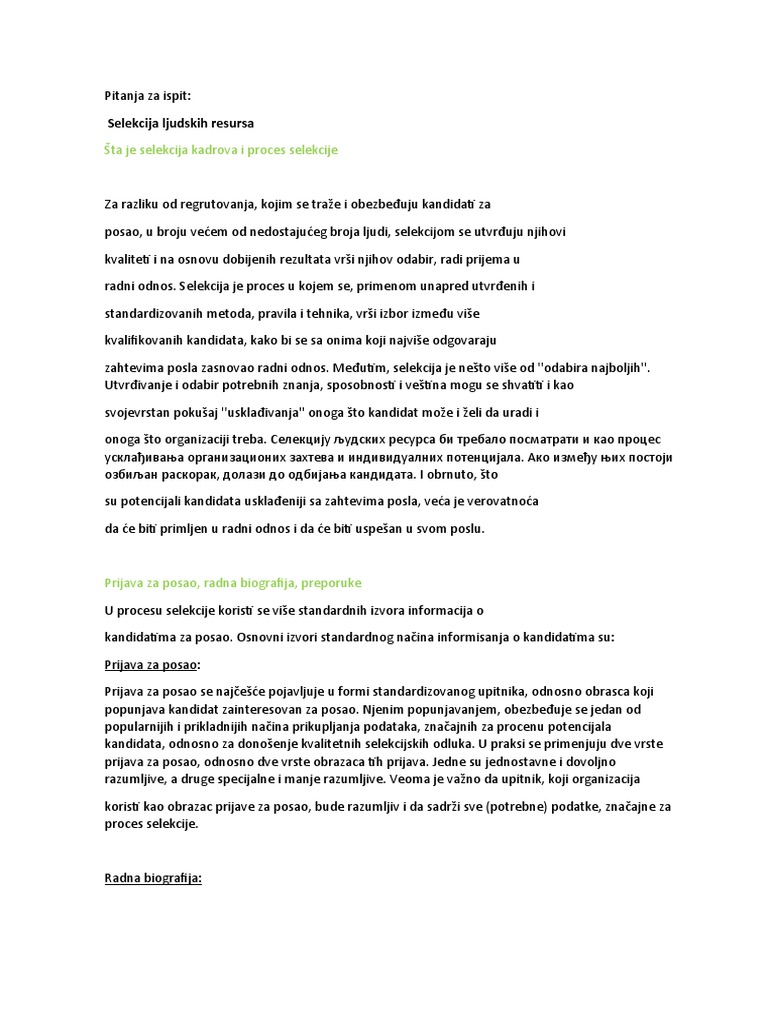 Pitanja Za Zavrsni Ispit Ispit - ULJR | PDF