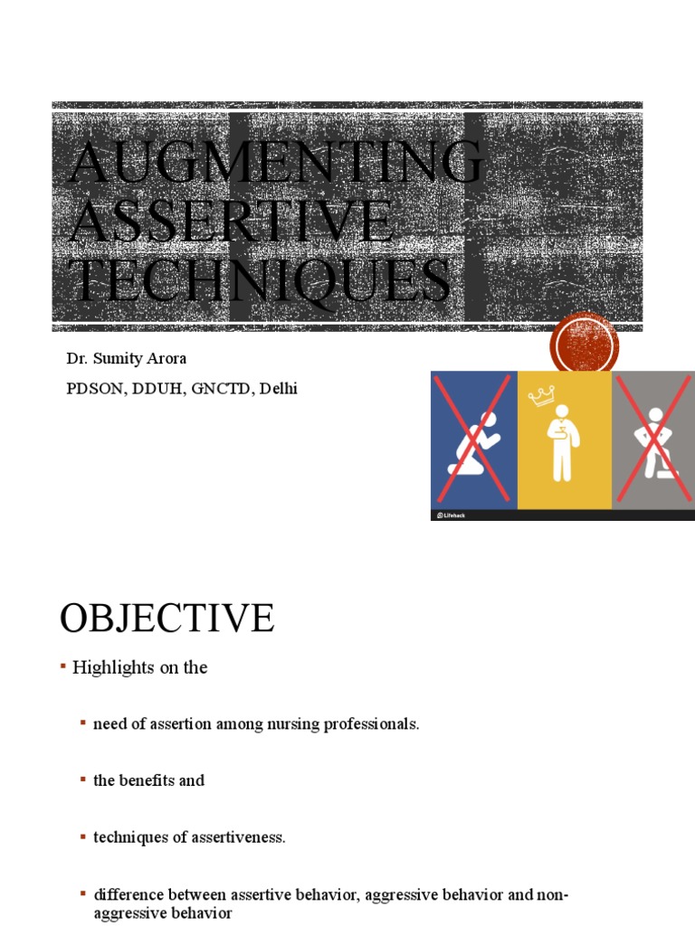 Assertiveness Pdf Aggression Psychology