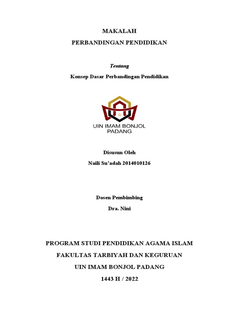 Makalah Perbandingan Pendidikan 1 | PDF | Karier & Perkembangan | Ilmu Sosial