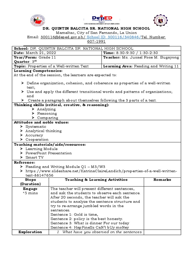 School ID: 300116/340846/: 1. What Have You Observed On The Sentences ...