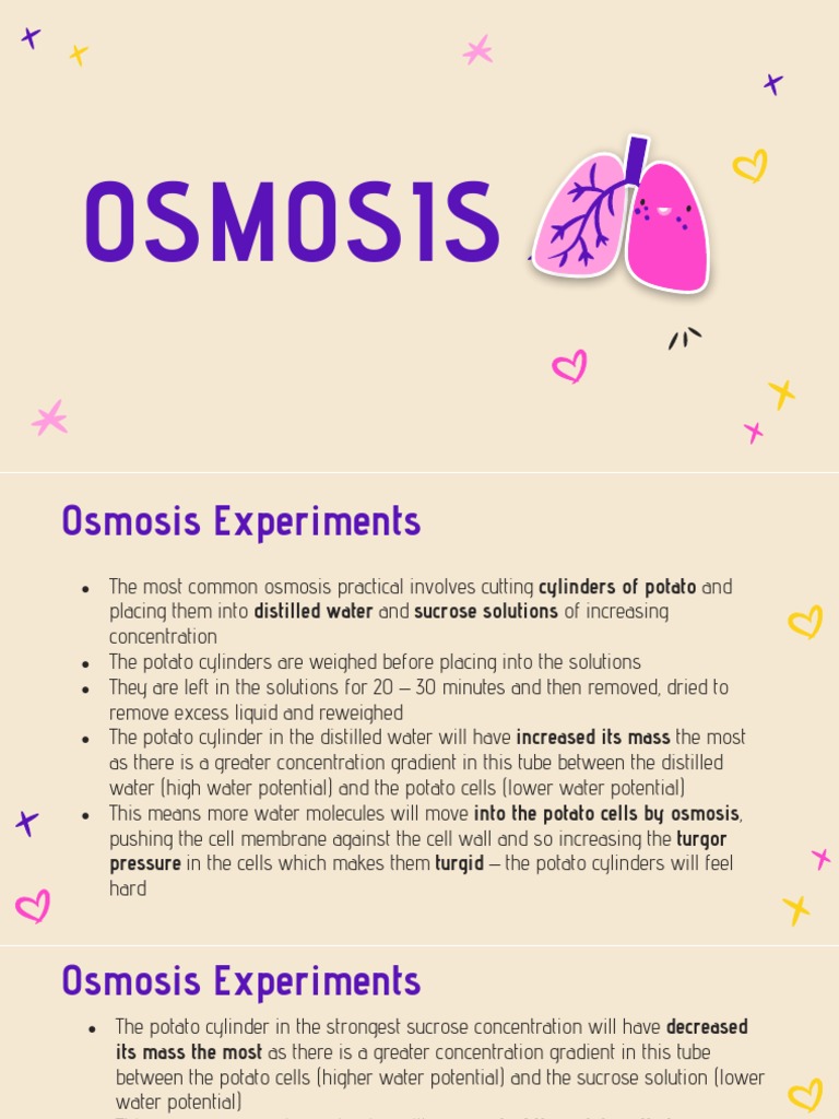 Bio Osmosis Pdf Osmosis Chemistry