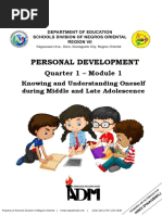 Personal Development: Quarter 1 - Module 3 | PDF | Developmental ...