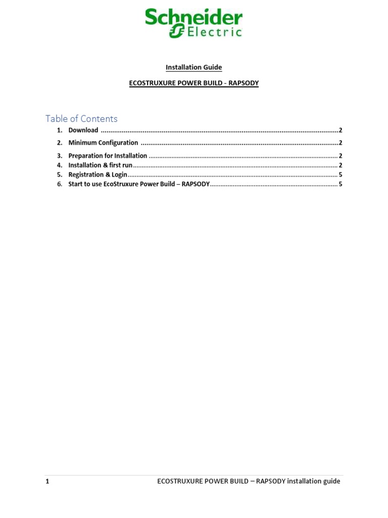 EcoStruxure Power Build - Rapsody Guide | PDF | Windows 10 | Microsoft Windows