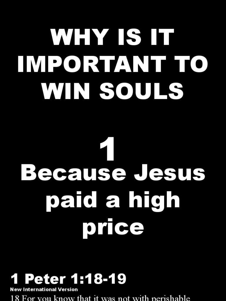Why Is It Important To Win Souls | PDF | Jesus | Abrahamic Religions