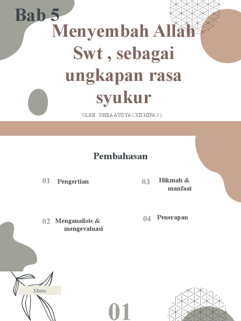 Dhea Audya-Menyembah Allah SWT Sebagai Ungkapan | PDF