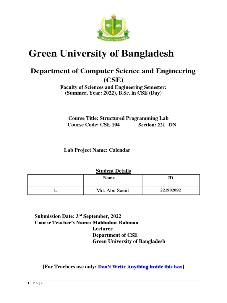 Project Report (Calendar) | PDF | Compiler | Software