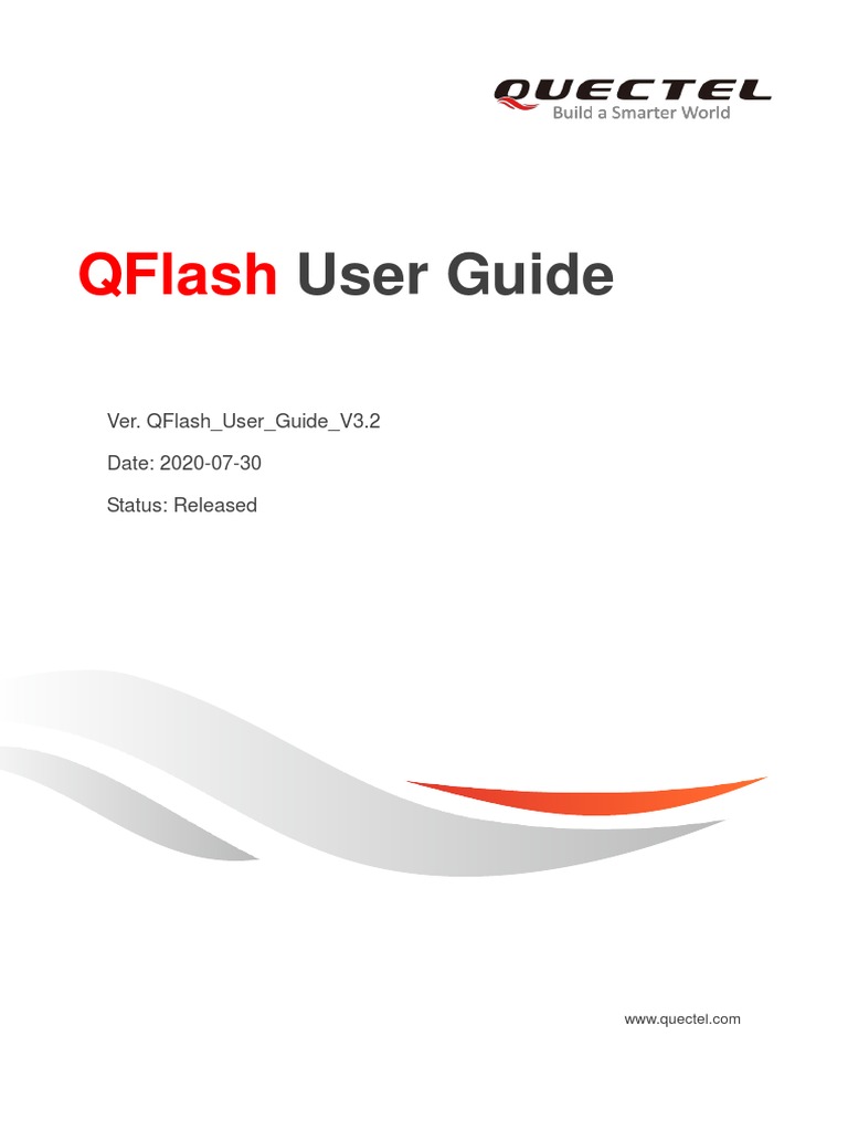 Quectel QFlash User Guide V3.2 | PDF | Computer File | Adobe Flash