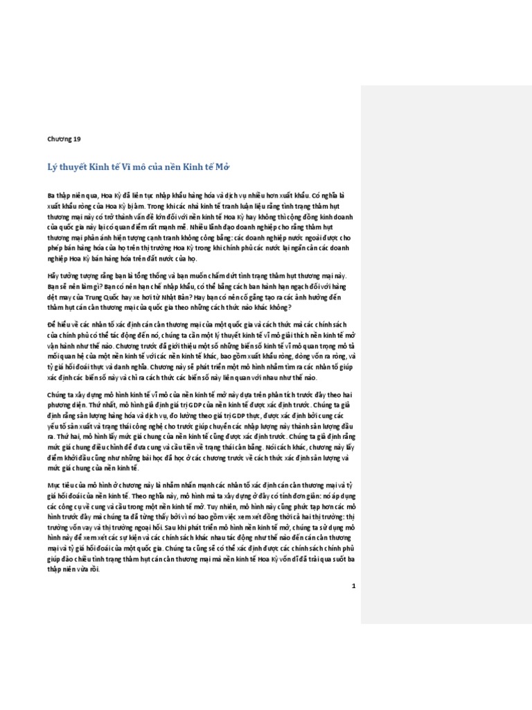 Bài Đọc Thay Sách Mankiw - Ch19 | PDF