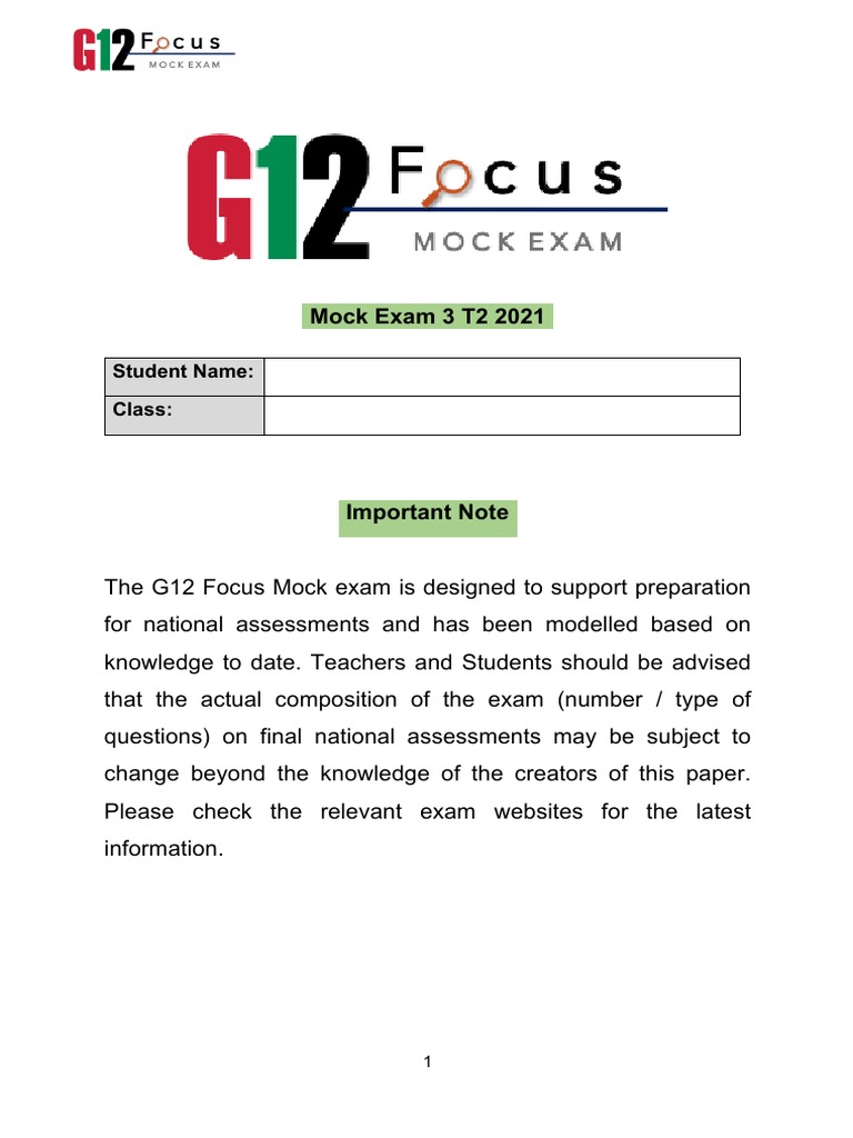 G12 Focus Mock Exam 3 2021-2022 Final | PDF | Bus | Artificial Intelligence