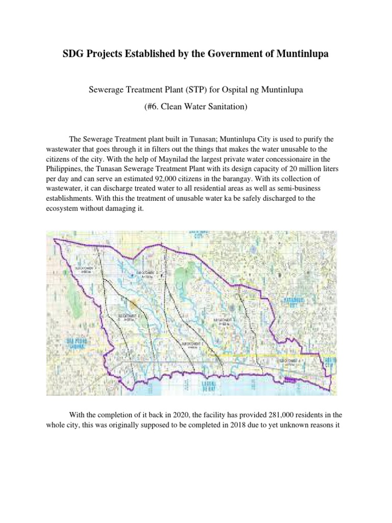 SDG Projects Established by The Government of Muntinlupa | PDF | Social Science | Technology ...