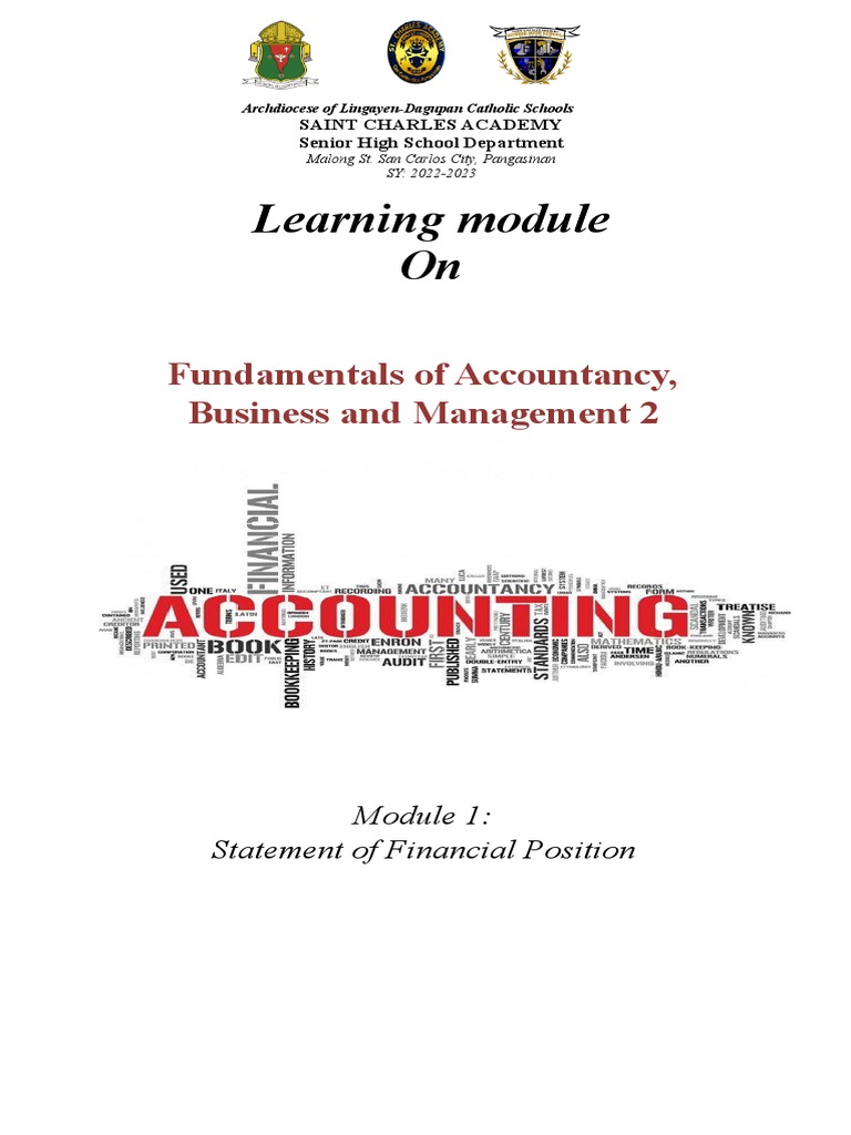 Fabm 2 Module 1 Notes | Download Free PDF | Debits And Credits | Equity ...
