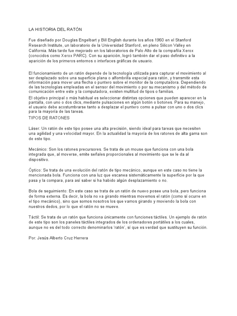 La Historia Del Ratón | PDF | Science | Informática