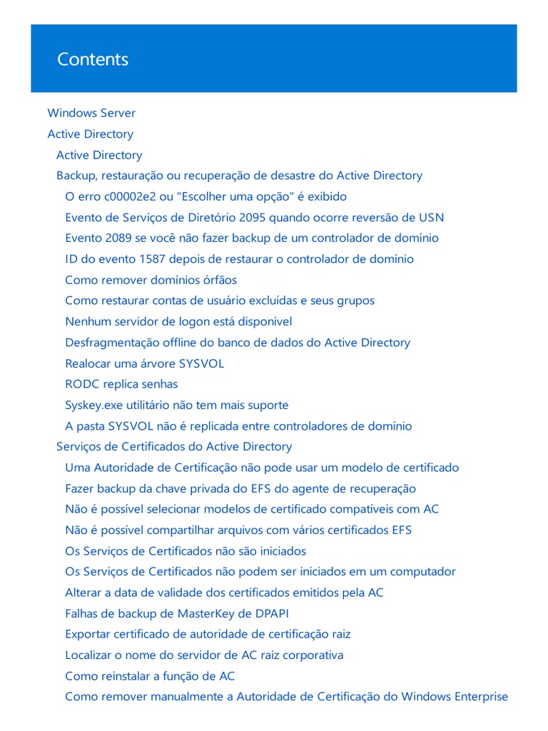 Visão Geral Do Active Directory | PDF | Sistema de Nomes de Domínio ...