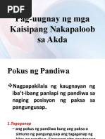 Pokus NG Pandiwa (Tagaganap at Layon) | PDF