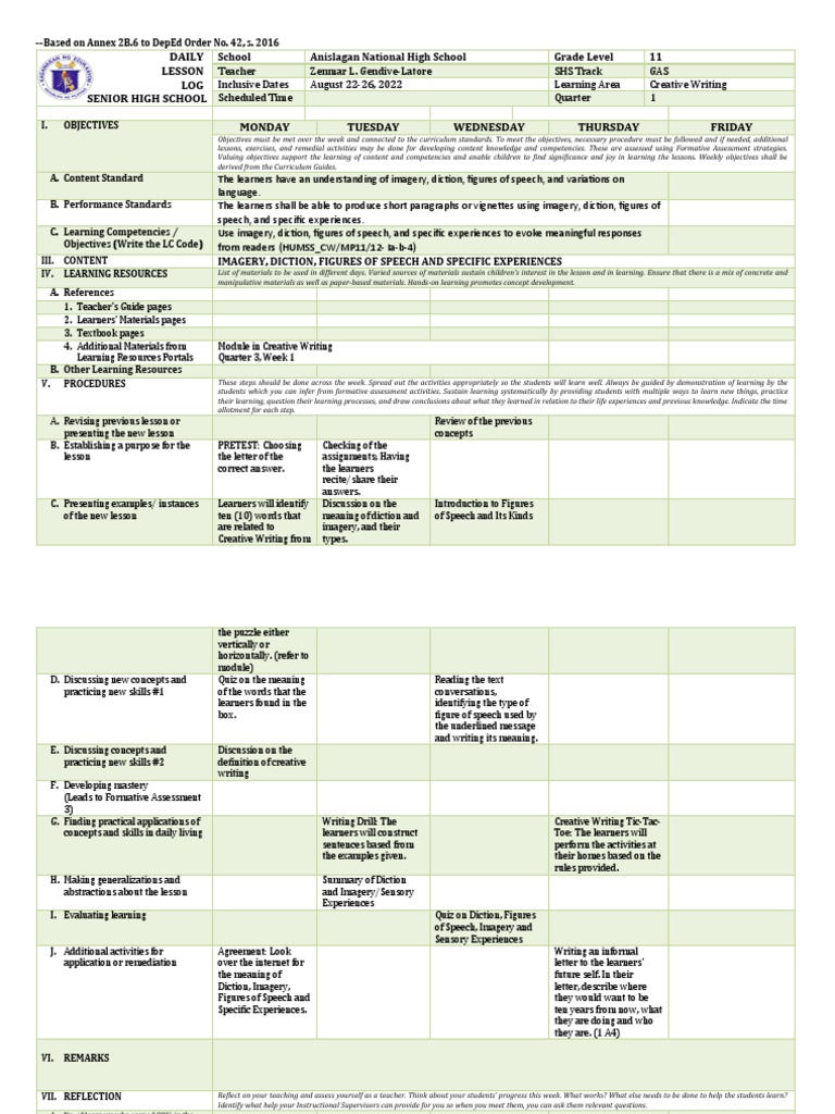 DLL-Creative Writing | Download Free PDF | Learning | Teaching Method