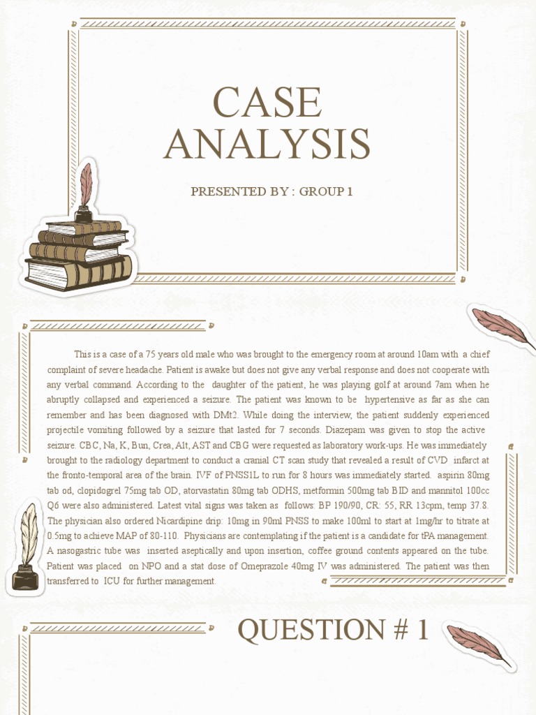 Case Scenario Cva Group 1 NCM 116 | PDF | Hypertension | Metabolic Syndrome