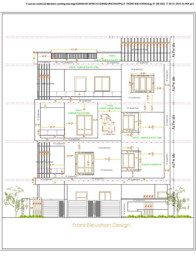 GUMMADI SRINIVAS GUNDLAPOCHAMPALLY FRONT ELEVATION-Model | PDF