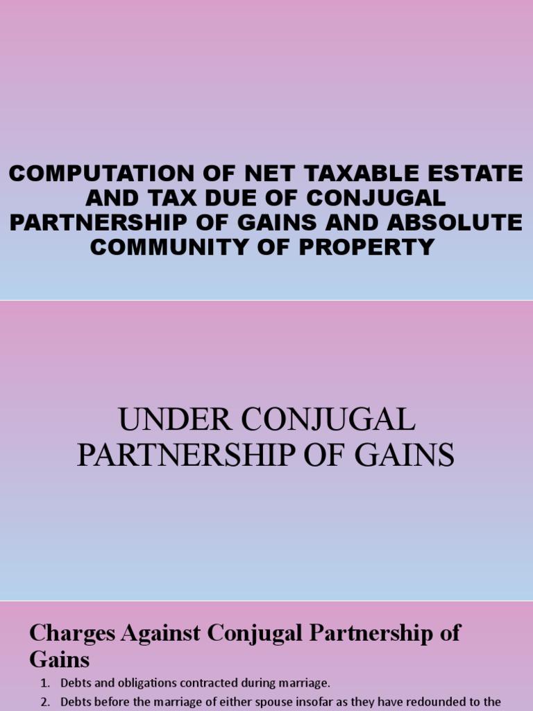 Computation of Net Taxable Estate and Tax Due | PDF | Tax Deduction ...