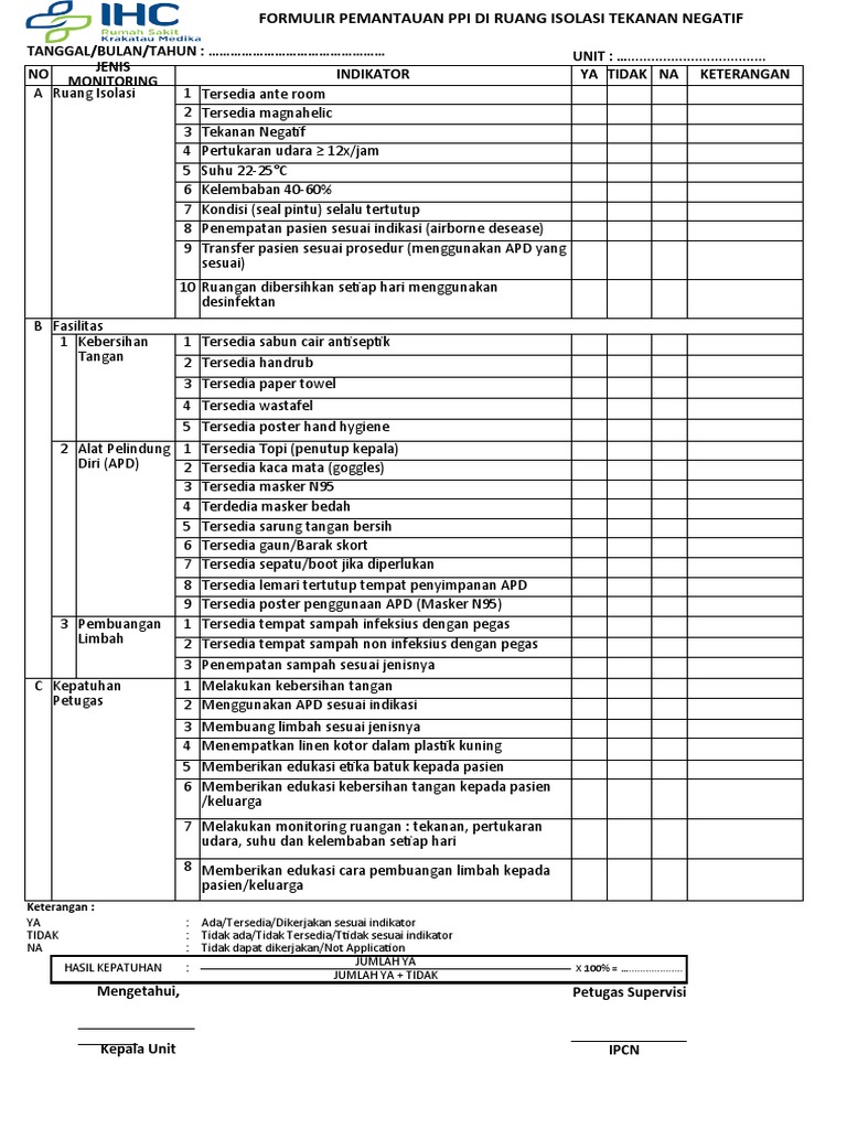 Ruang Isolasi Negatif | PDF