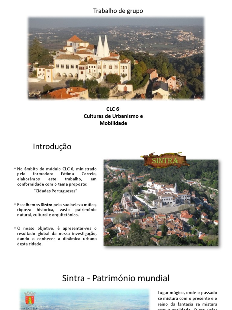 Mapa Turístico de Sintra: Patrimônio e Cultura | PDF | Palácio