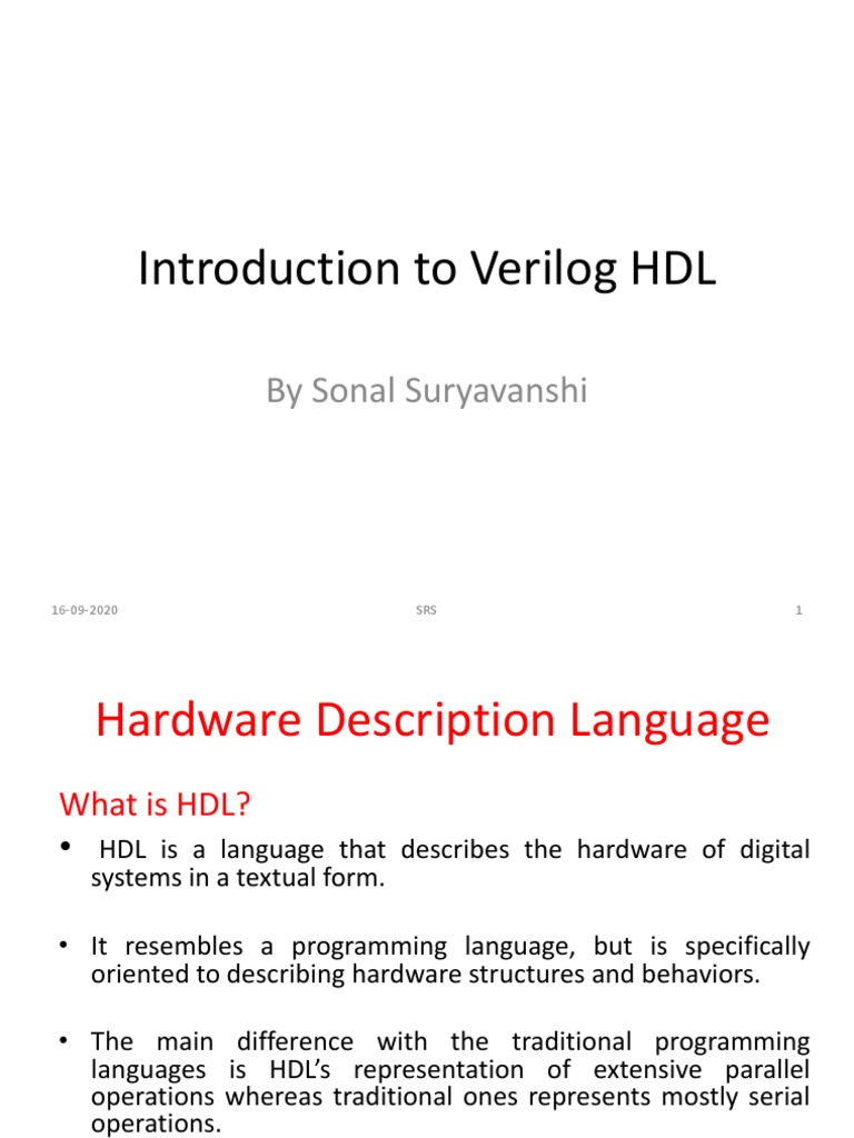 Verilog HDL for Digital Design | PDF | Hardware Description Language ...