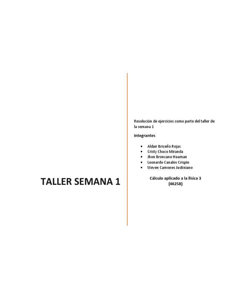 Taller Semana 1 | PDF