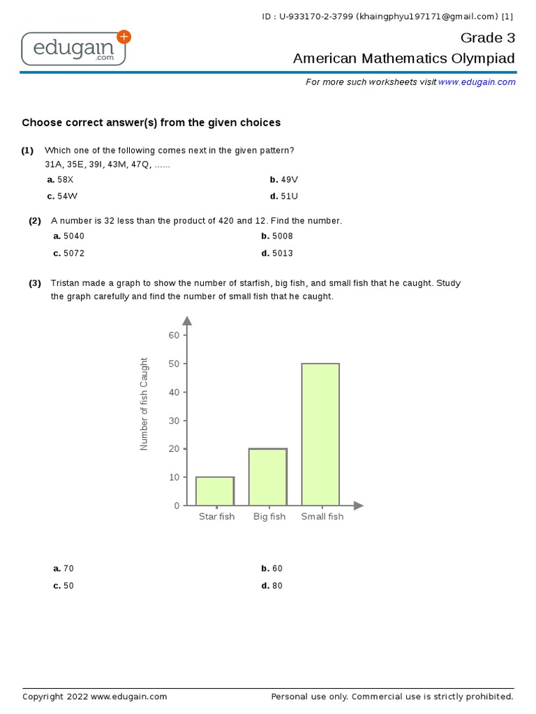 Grade3-AMO 4 | PDF | Mathematics | Mathematical Concepts