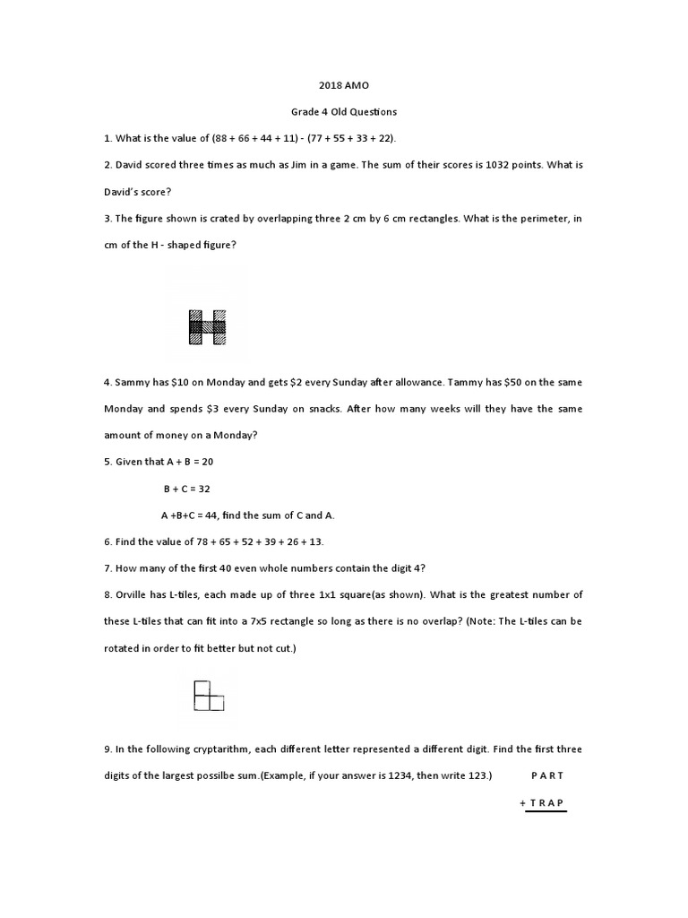 2018 Amo | PDF | Mathematics