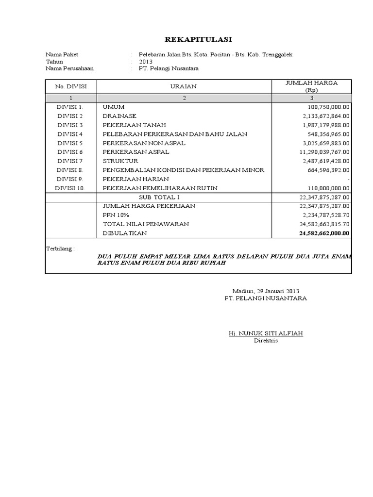 Opname Mandor 8 | PDF