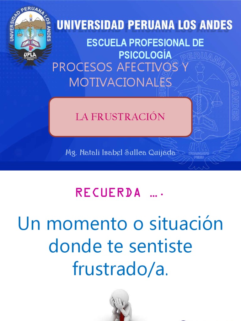 La Frustración | PDF | Las emociones | Ira