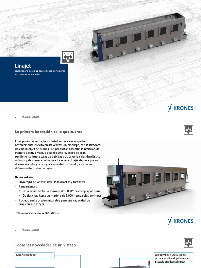 Lavadora de Cajas Krones | PDF | Agua | Tanques
