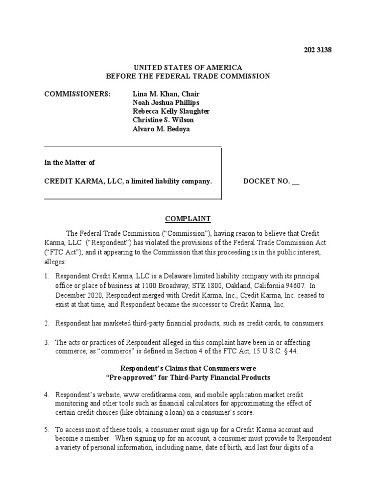 FTC Takes Action To Stop Credit Karma From Tricking Consumers With ...