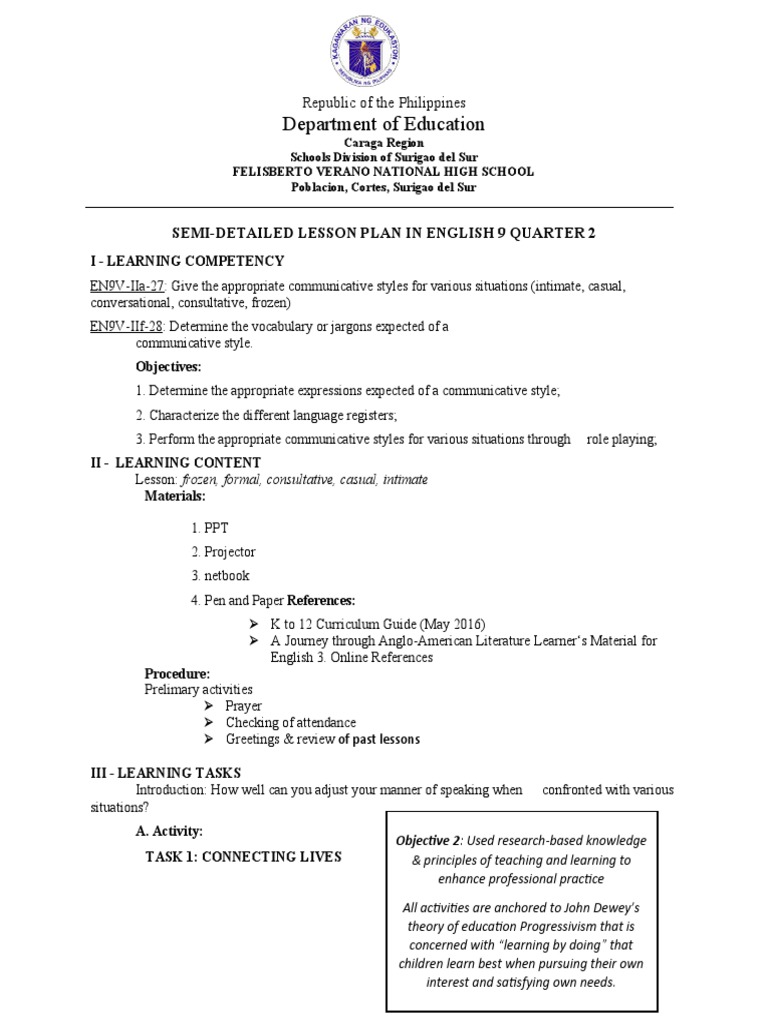 SAMPLE-4-A-LESSON-PLAN | PDF | Teachers | Lesson Plan