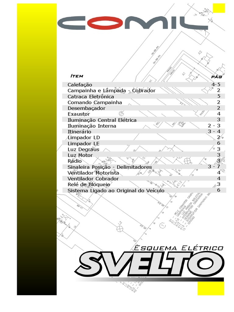 Esquema Elétrico Comil Svelto 2014 | PDF | Equipamento | Bens manufaturados