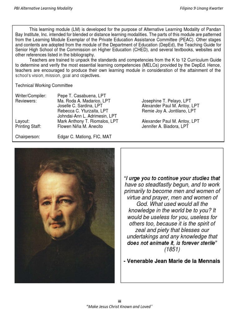 Filipino 9 JHS-Module | PDF | Philippines