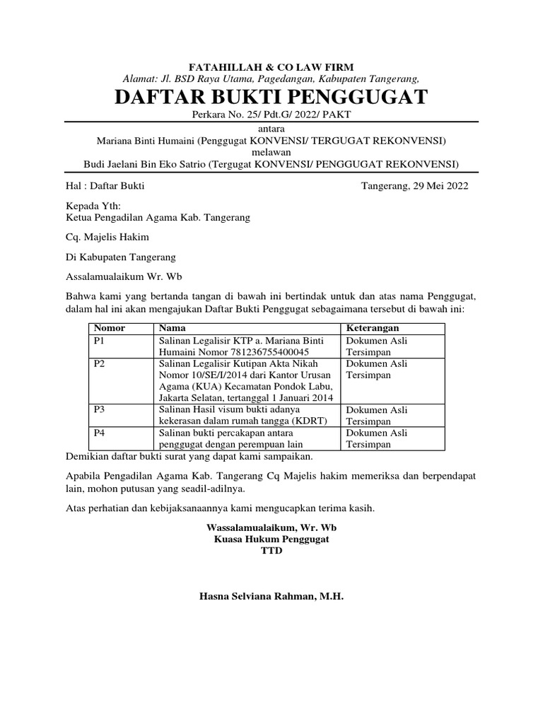 Bukti Hasna Selviana Rahman | PDF