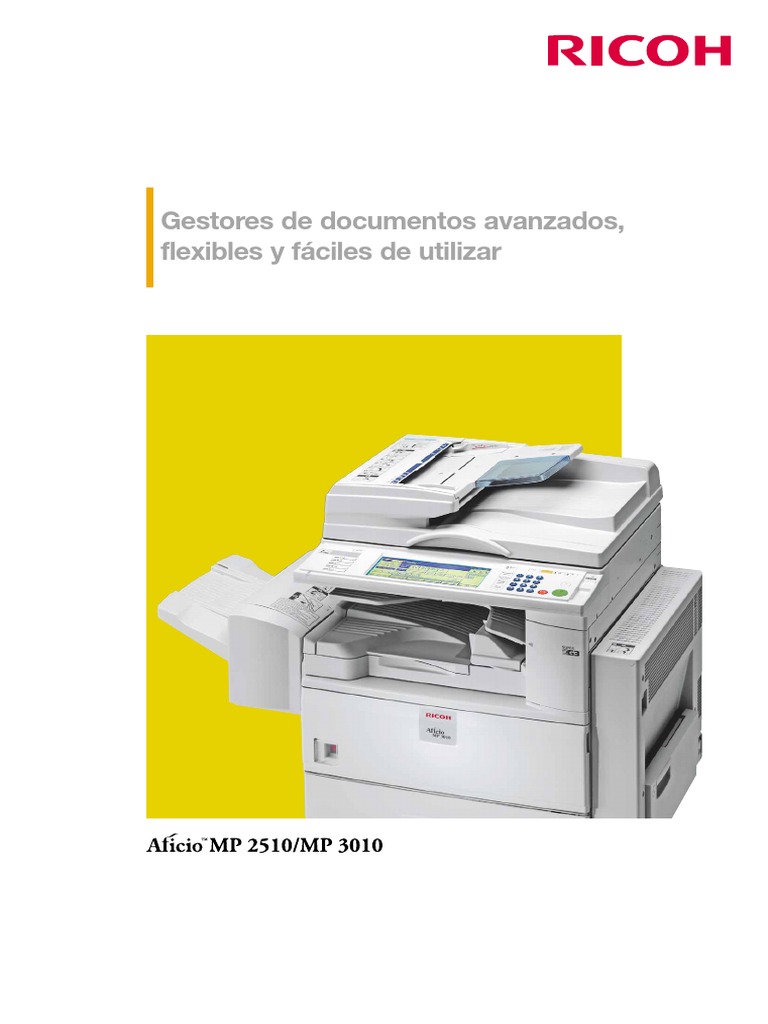 Ricoh Aficio MP 2510 Partes | PDF | Archivo de computadora | Red de ...
