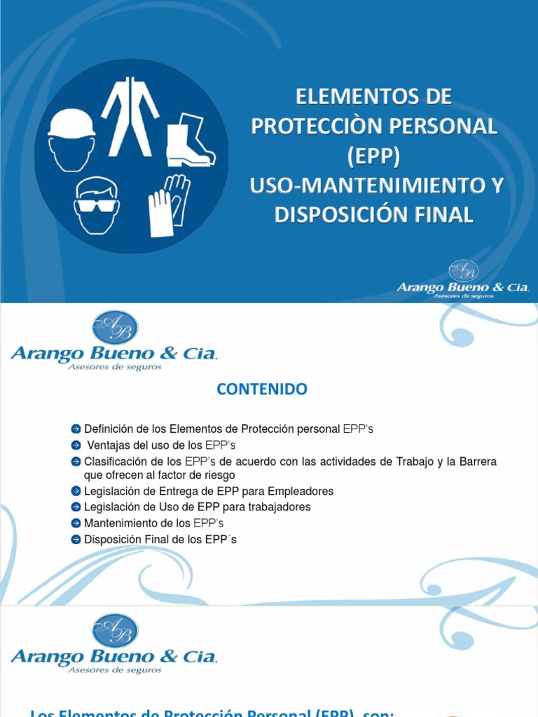 Uso y Mantenimiento de Epp | PDF | Residuos