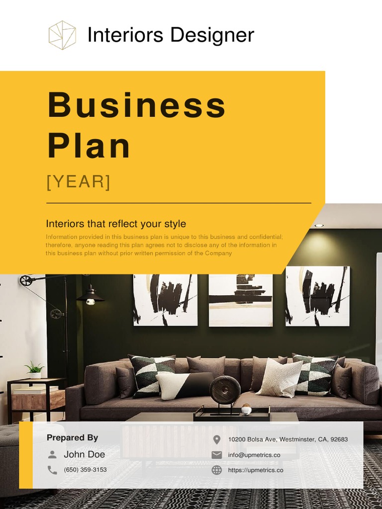 Interior Design Business Plan Example | PDF | Market Analysis | Marketing Strategy