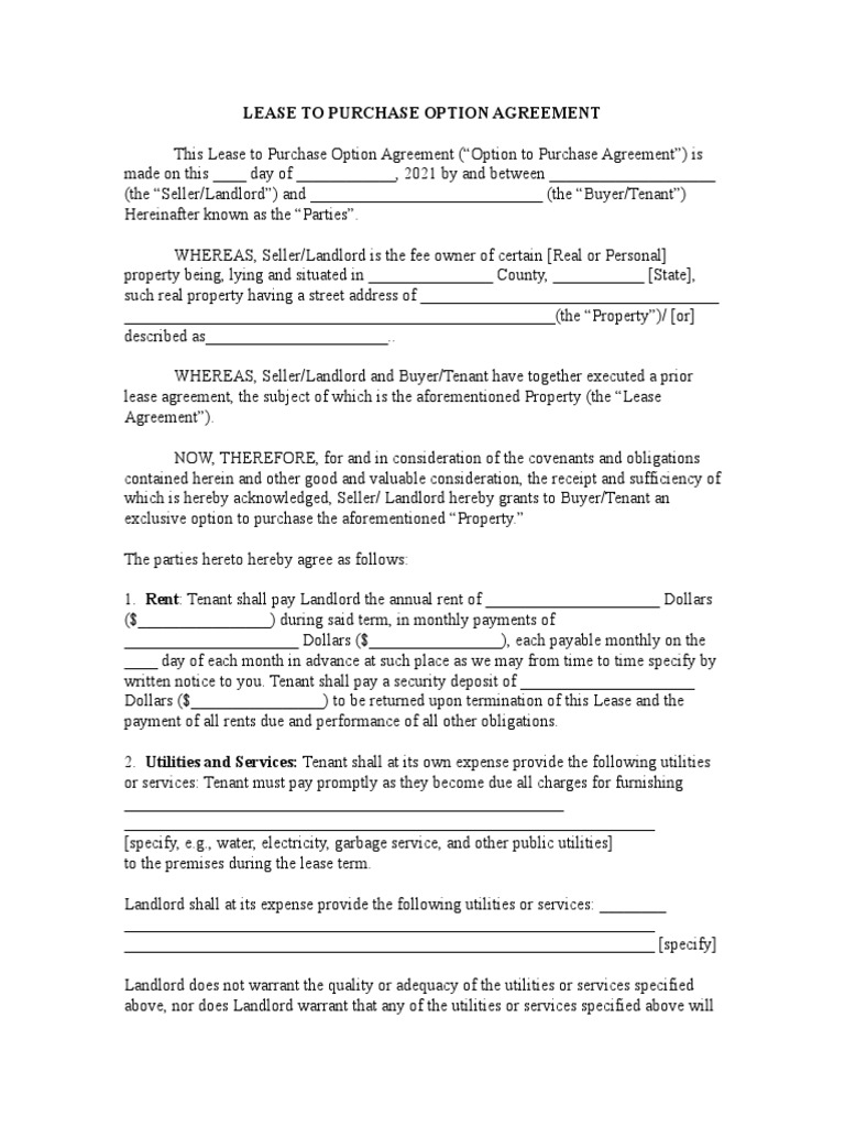 PDF Lease Templete | PDF | Lease | Leasehold Estate