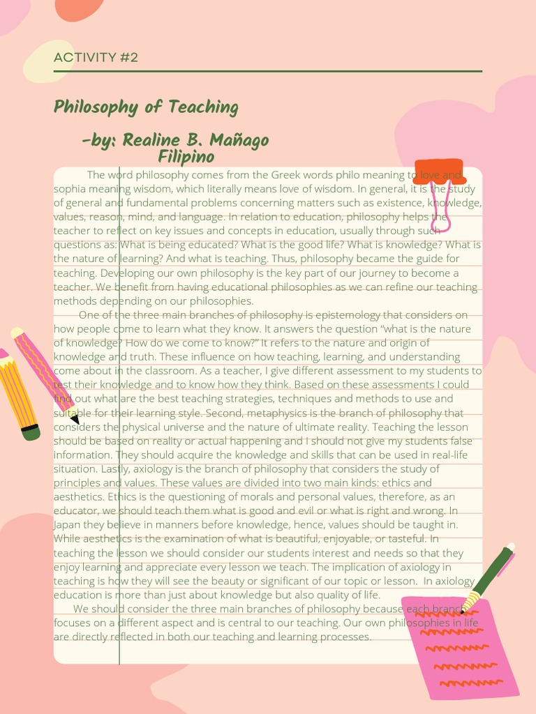 Mañago Realine B Tip Activity#2 | PDF | Teaching Method | Philosophy Of Education