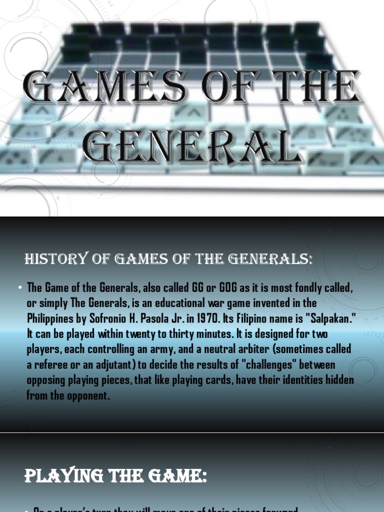 Games of The General | PDF | Military | Defense Policy