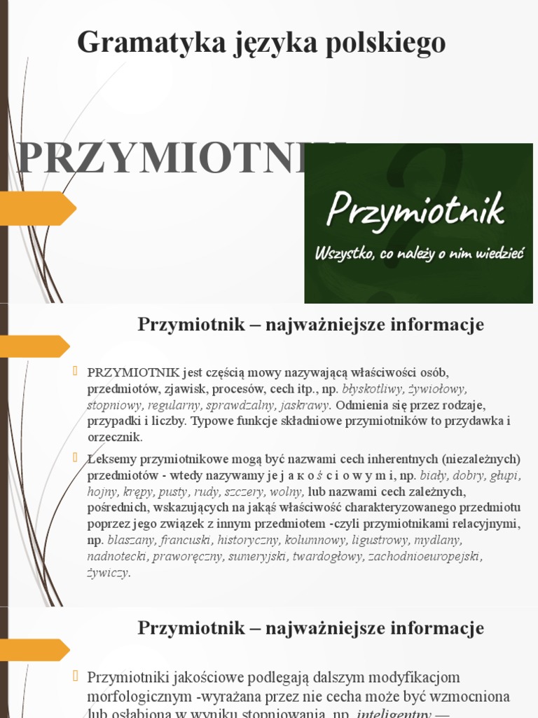 Przymiotnik | PDF