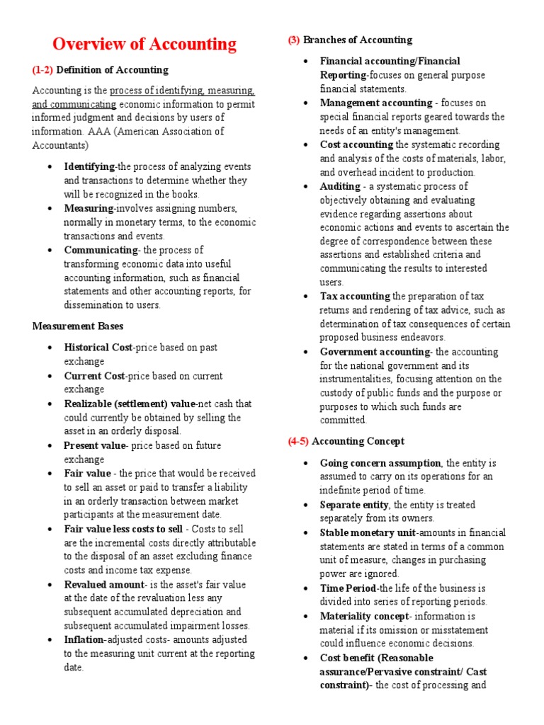 CFAS Reviewer TOS | PDF | Fair Value | Deferred Tax