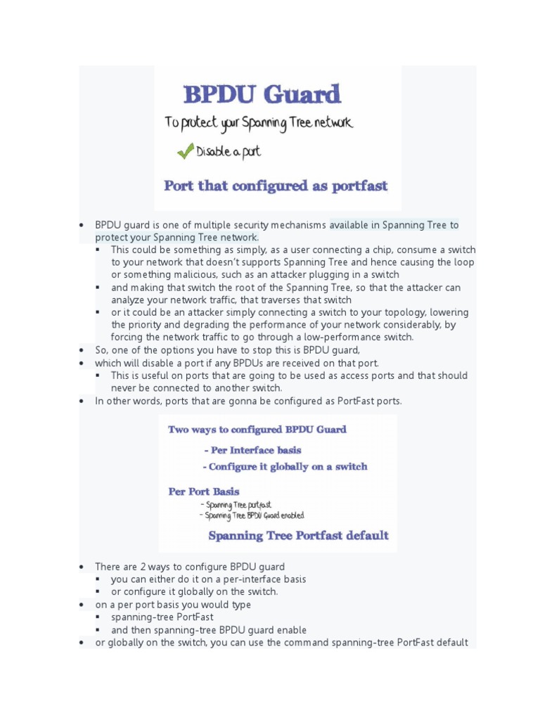 BPDU Guard | PDF
