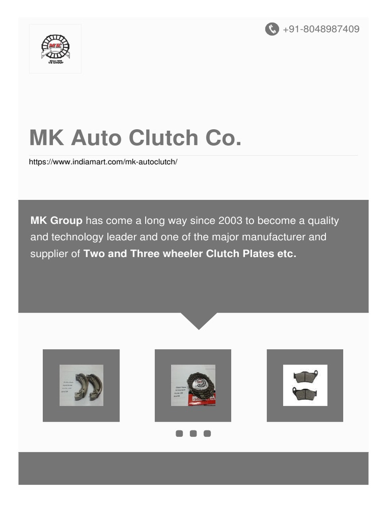 MK Auto Clutch Co | PDF | Brake | Clutch