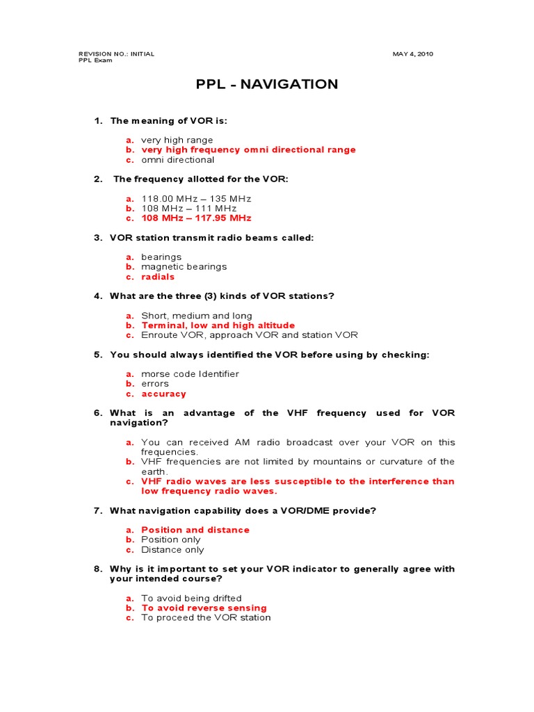 PPL-Navigation | PDF | Telecommunications Engineering | Avionics
