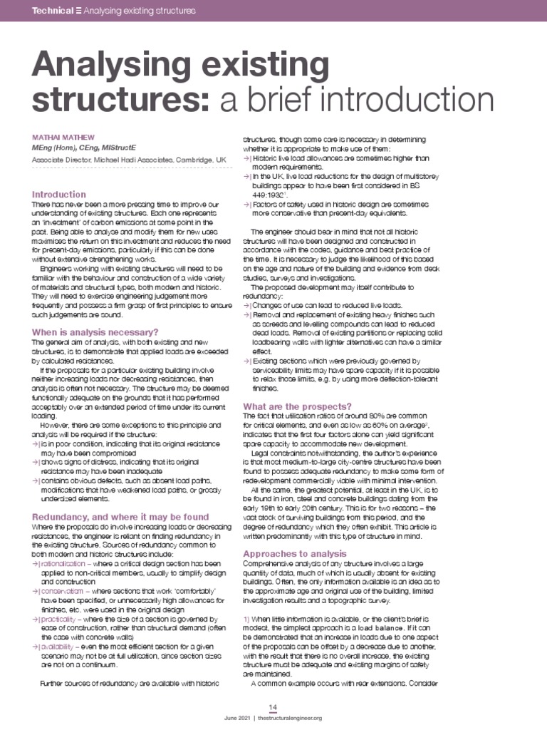 Analysing Existing Structures A Brief Introduction | Download Free PDF ...